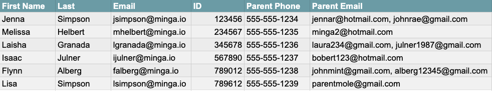 Checking and Importing Parent Information